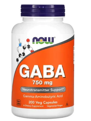 GABA 750mg, 200 Cápsulas, Now | Vitaminas Brasil